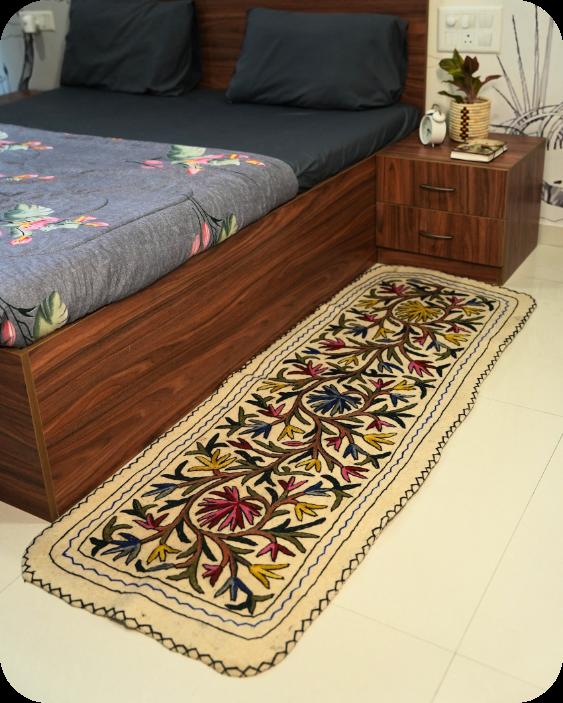 BEDSIDE RUNNER RUG – Swadeh – Artisanal Handcrafted Décor