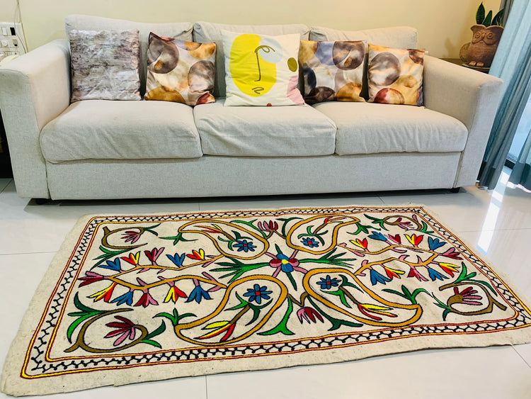 KASHMIR NAMDA RUGS – Swadeh - Artisanal Handcrafted Decor