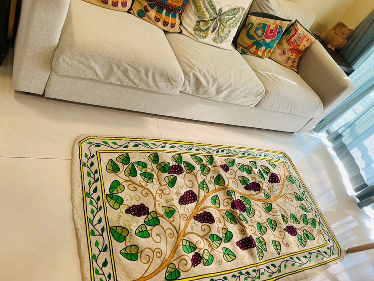 KASHMIR NAMDA RUGS – Swadeh – Artisanal Handcrafted Décor